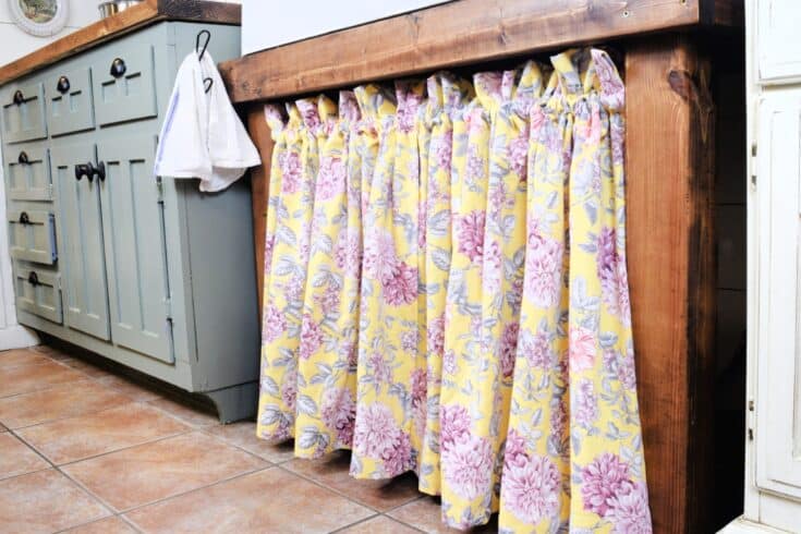 How To Make An Easy DIY Sink Skirt For Your Home - Idie's Farm