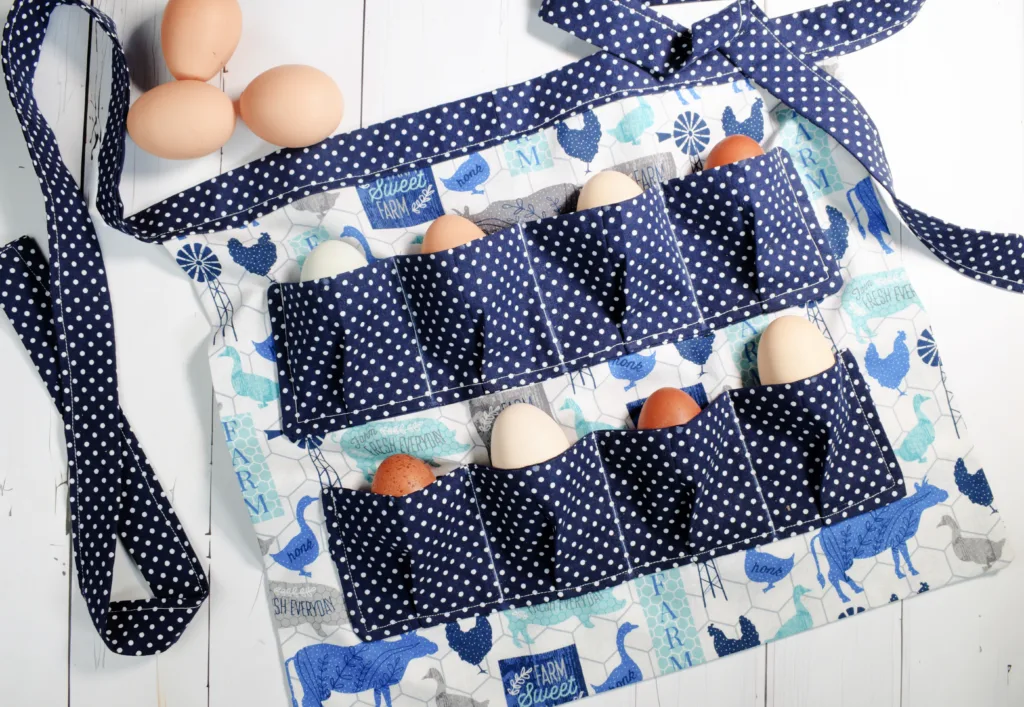 Learn How to Sew an Egg Apron for Your Homestead - Idie's Farm
