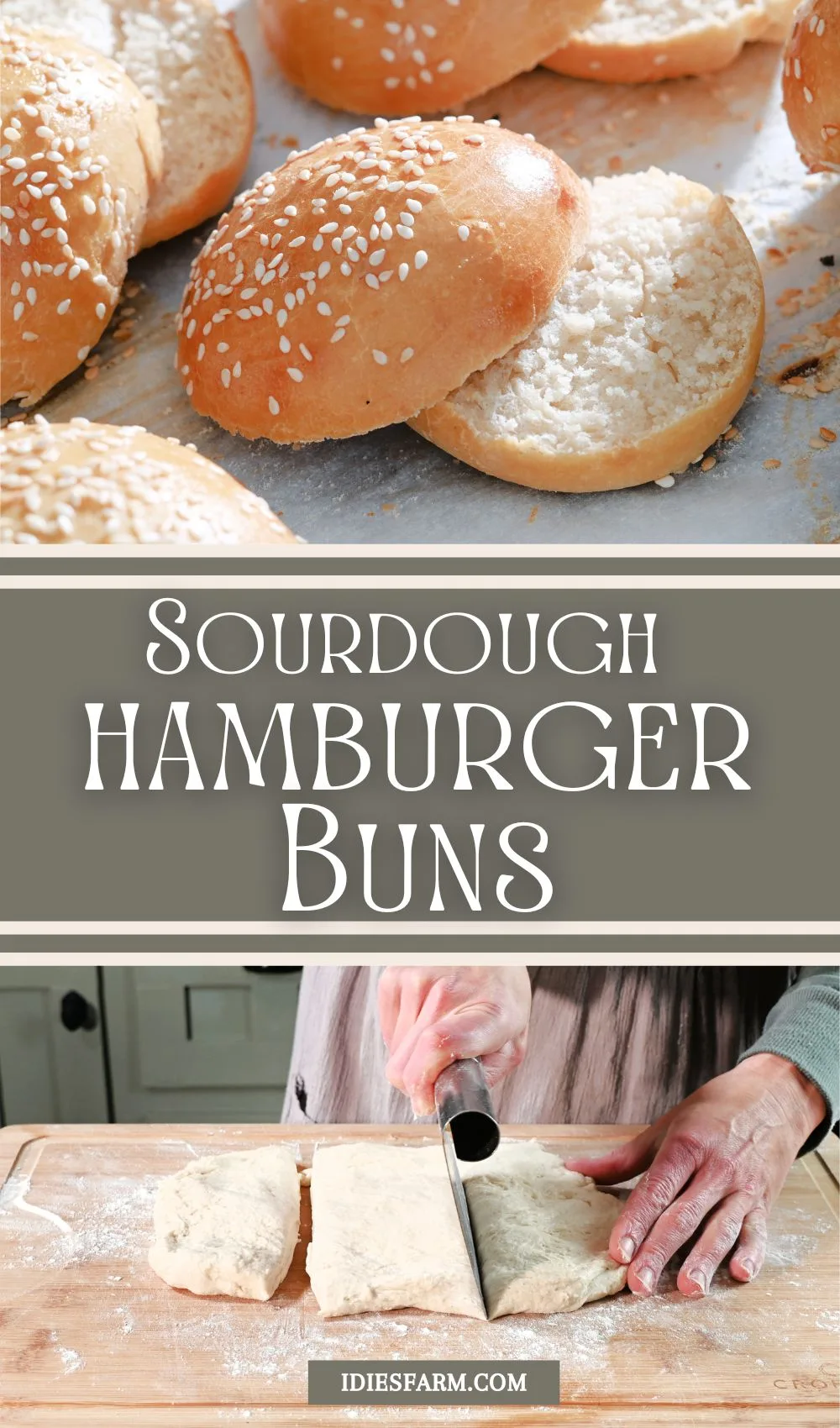 Soft and Fluffy Sourdough Hamburger Buns Easy Recipe - Idie's Farm