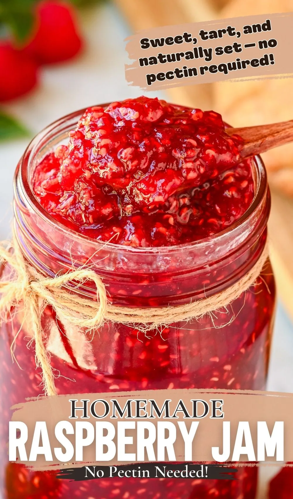 Homemade Raspberry Jam (Easy, No Pectin Needed!) - Idie's Farm